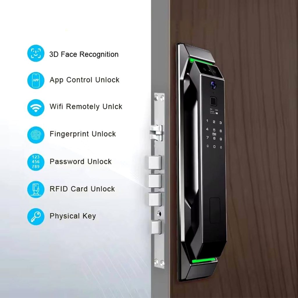 High Quality 3D Facial Recognition Smart Door Lock - Mellentrend